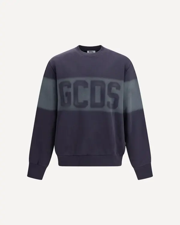 Gcds Logo Spray Crewneck Sweatshirt