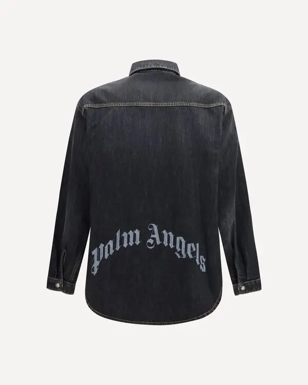 Palm Angels Deni Shirt With Back Logo Ale