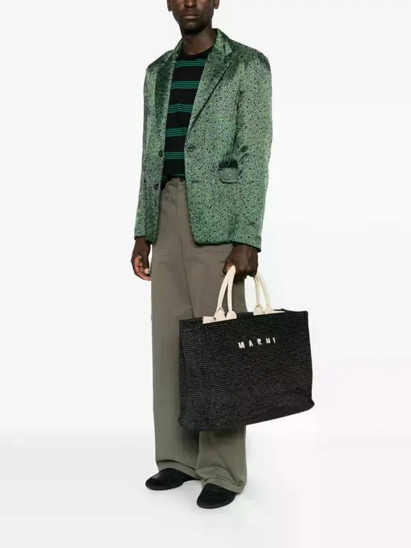 Marni Logo-embroidered Tote Bag