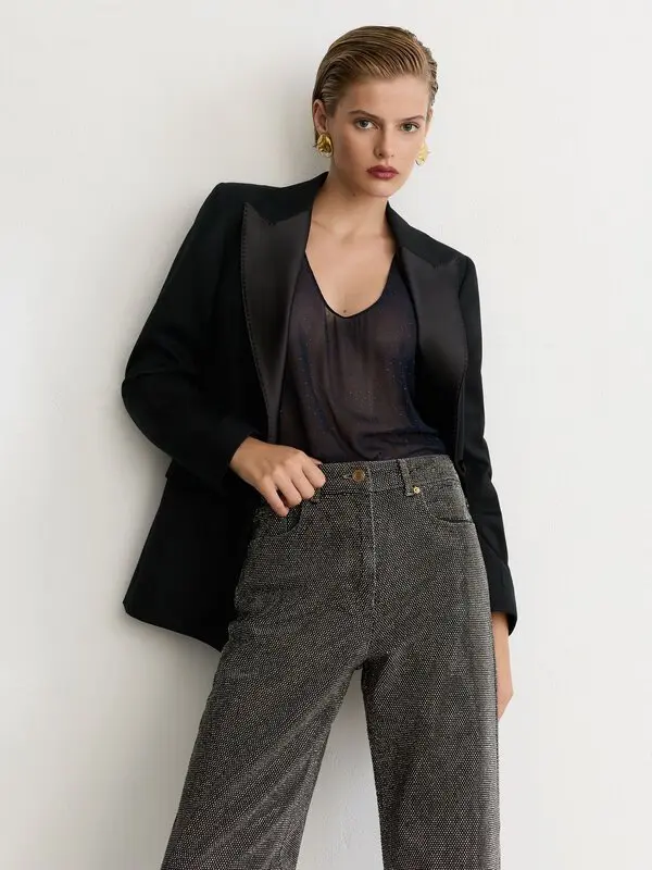 REISS Selin Crystal-embellished Straight-leg Jeans