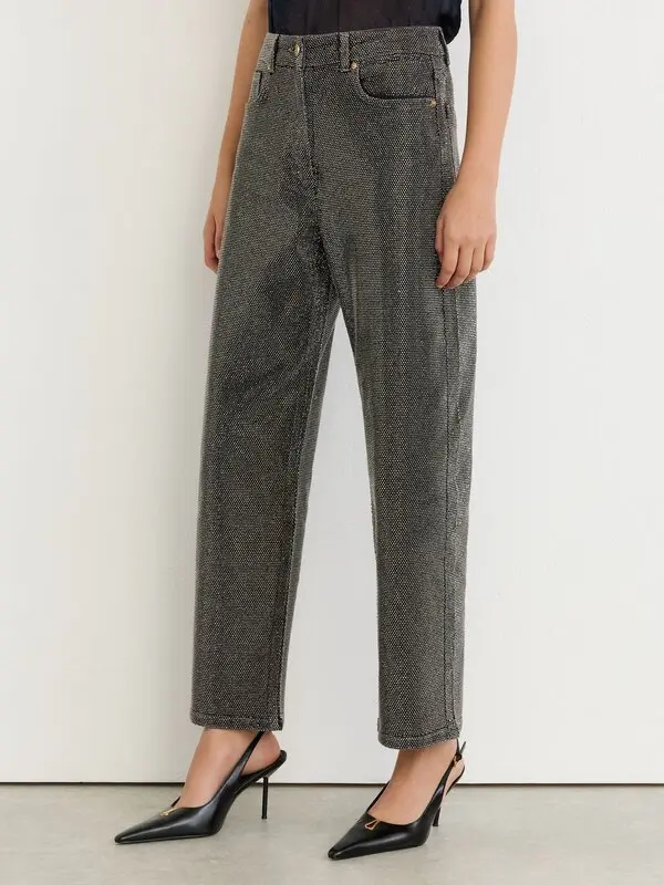 REISS Selin Crystal-embellished Straight-leg Jeans