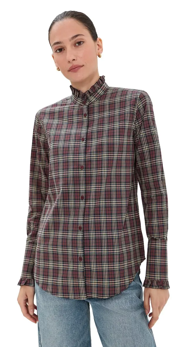 NILI LOTAN Elio Shirt - Rustic Check