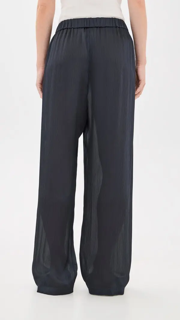 Tibi Matte Satin Plissé Petite Winslow Pants