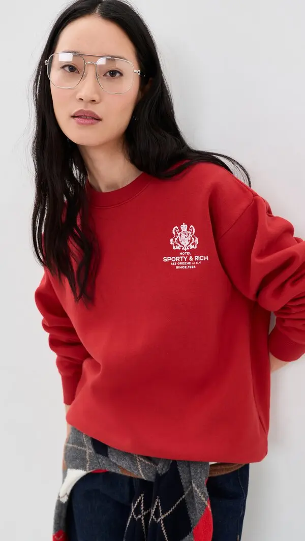Sporty & Rich Emmett Sr Hotel Crewneck Sweatshirt