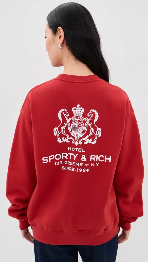 Sporty & Rich Emmett Sr Hotel Crewneck Sweatshirt