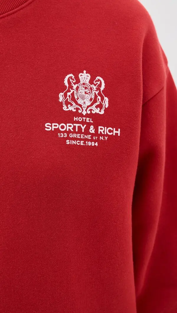 Sporty & Rich Emmett Sr Hotel Crewneck Sweatshirt