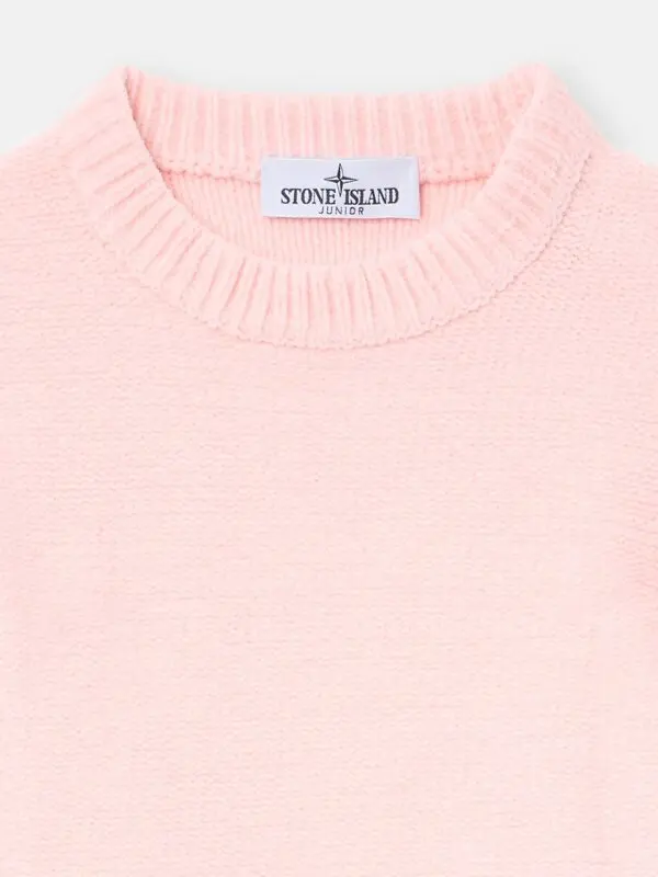 Stone Island Regular-fit Crewneck Jumper With Ribbed Trims - Pink