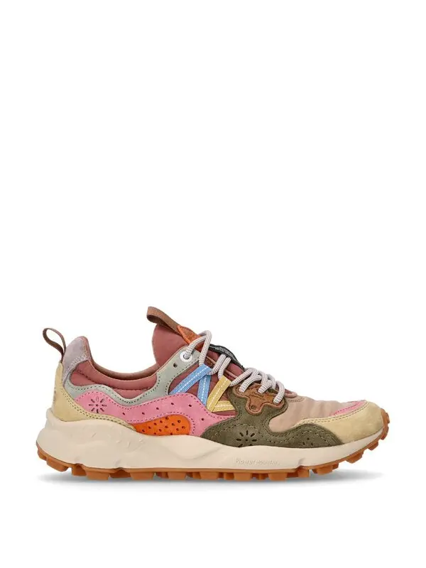 FLOWER MOUNTAIN Lace-up Low-cut Casual Shoes - Beige/brown