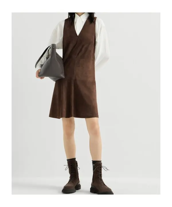 Brunello Cucinelli Suede Mini Dress