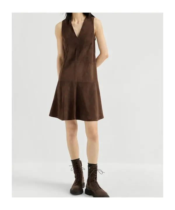 Brunello Cucinelli Suede Mini Dress