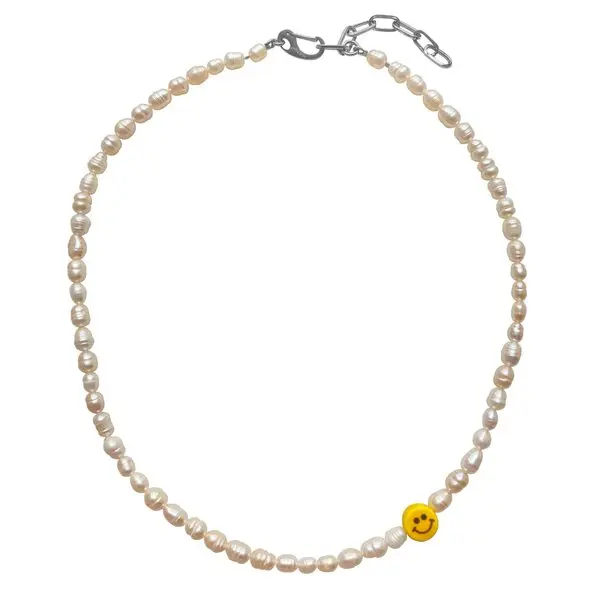 SMILLA BRAV Smiley Pearl Necklace - Silver