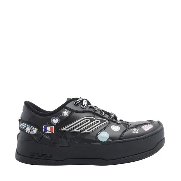 Balenciaga Hamptons Plateau Sneakers - Black