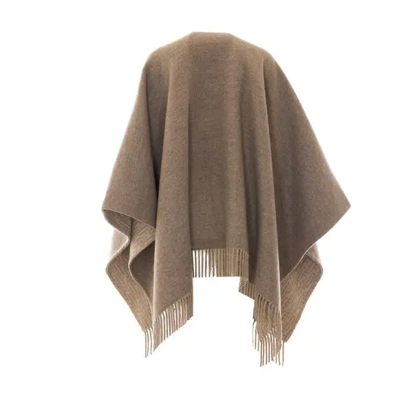 Fendi Ff Wool And Cashmere Reversible Poncho
