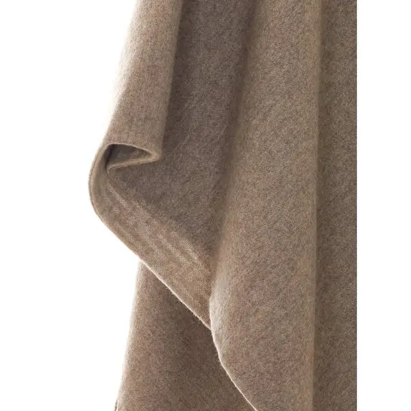 Fendi Ff Wool And Cashmere Reversible Poncho