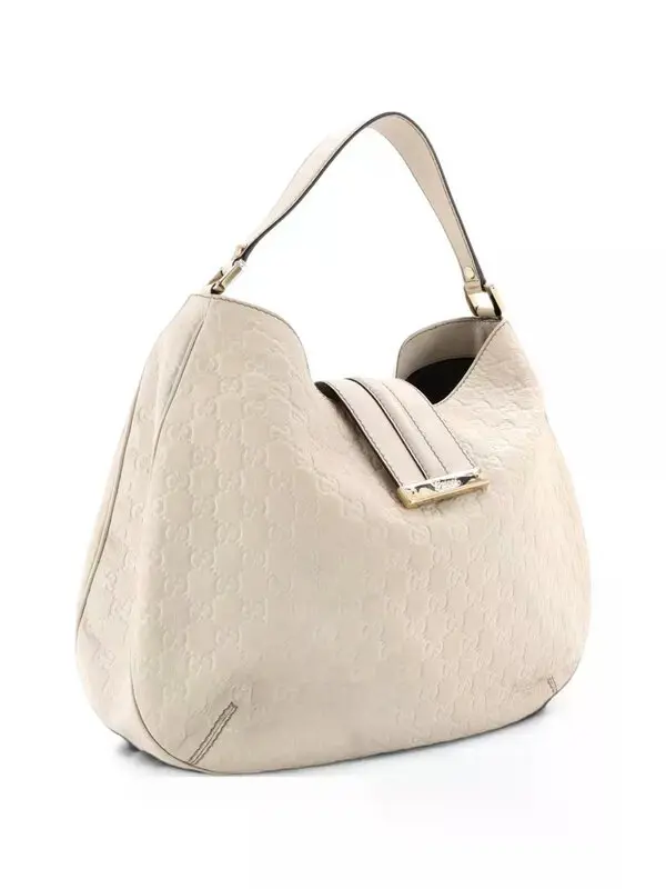 Gucci New Ladies Web Guccissima Leather Medium Hobo Bag - Neutrals