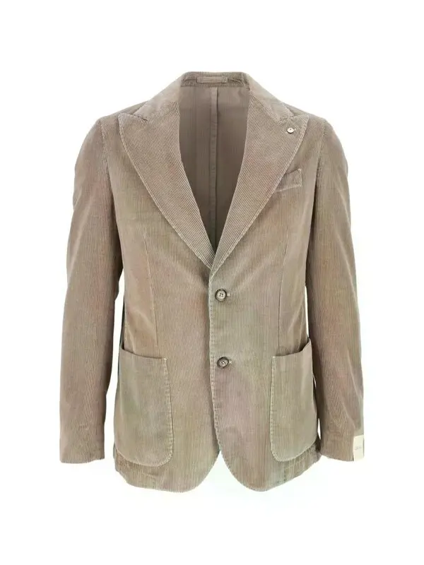 L.B.M. 1911 Corduroy Single-breasted Blazer - Neutrals