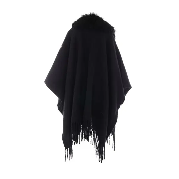Moncler Logo Cape - Black