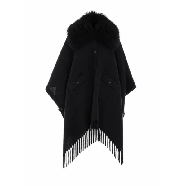 Moncler Logo Cape - Black