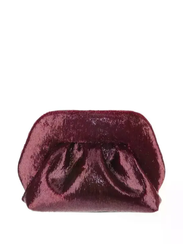 THEMOIRE Ruched Clutch Bag - Red