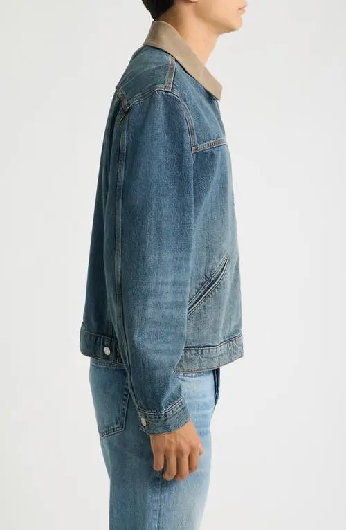 FRAME Zip Denim Trucker Jacket
