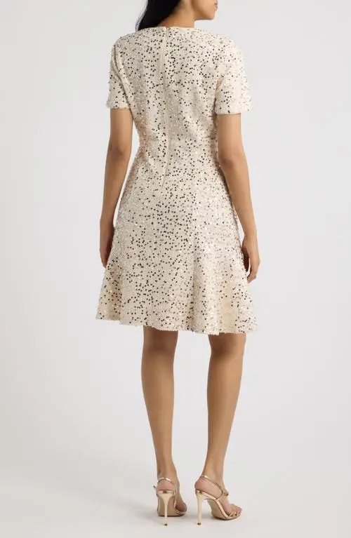 Vince Camuto Sequin Bouclé A-line Dress