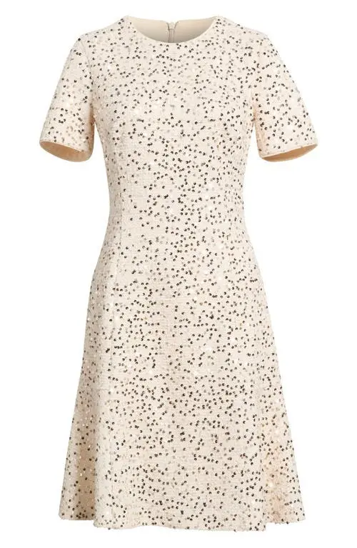 Vince Camuto Sequin Bouclé A-line Dress