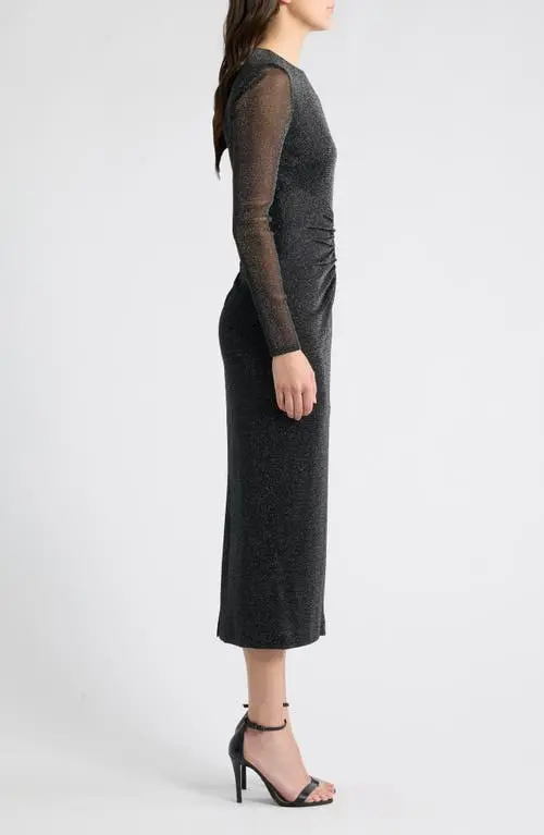 Vince Camuto Glitter Long Sleeve Body-con Dress