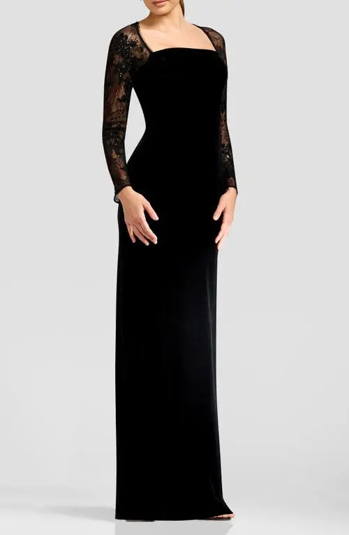 Dress The Population Maxwell Long Sleeve Gown