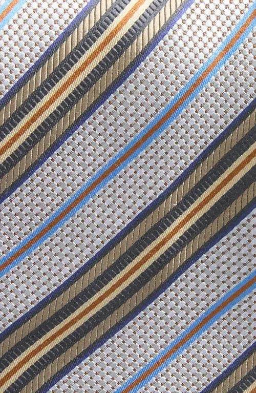 Nordstrom Silk Stripe Tie - Silver