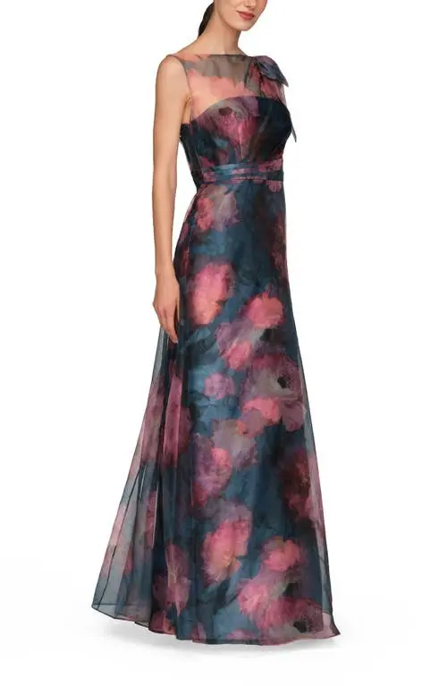 KAY UNGER Jocelyn Tie Neck Gown
