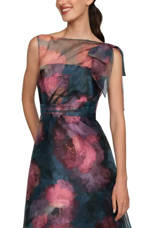 KAY UNGER Jocelyn Tie Neck Gown
