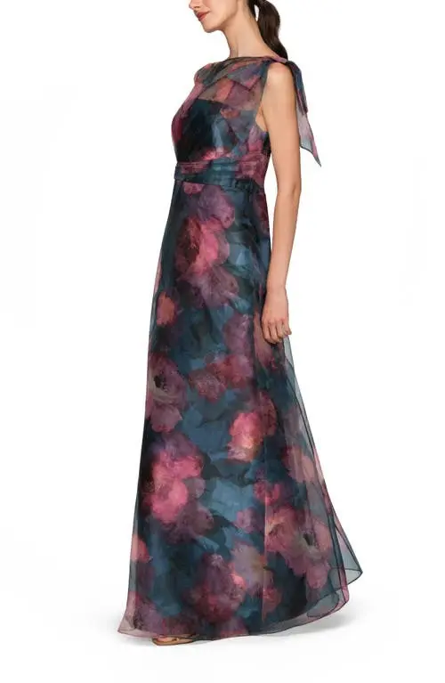 KAY UNGER Jocelyn Tie Neck Gown
