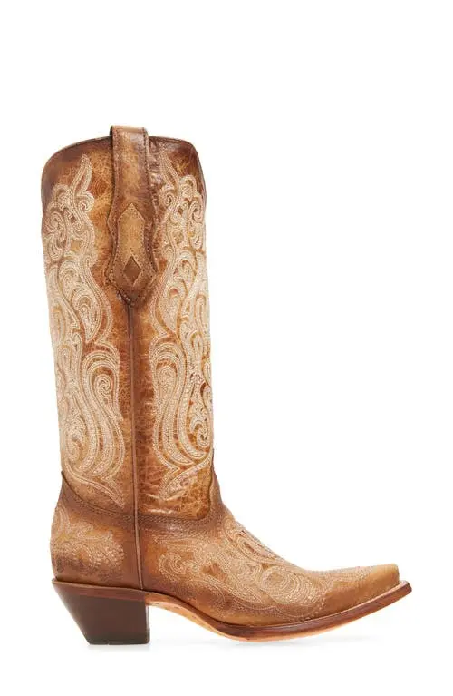 CORRAL Crackled Knee High Western Boot