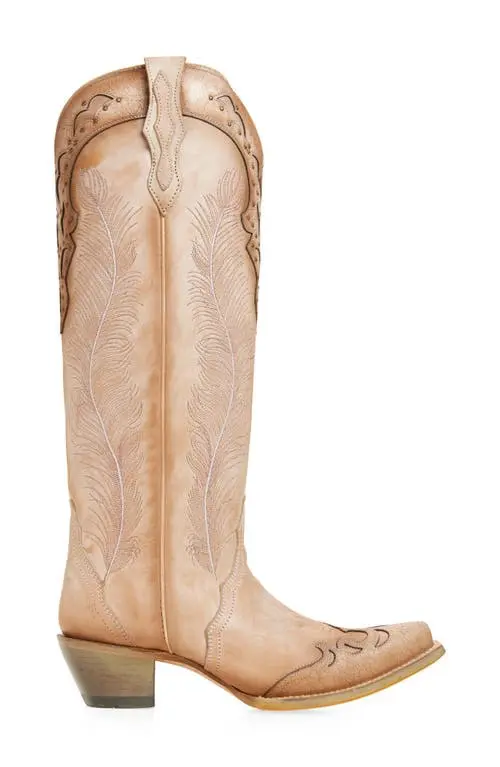 CORRAL Feather Embroidered Western Boot