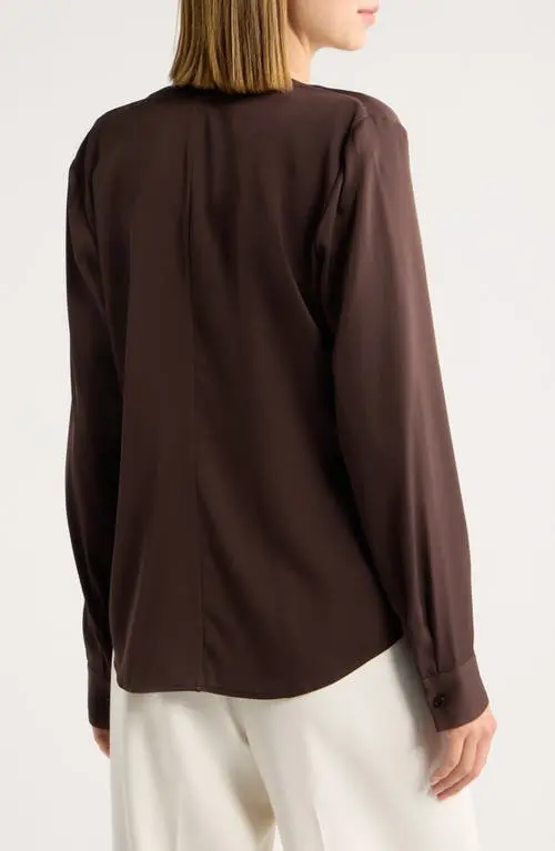 BOSS Banorah Silk Blend Pleated Top