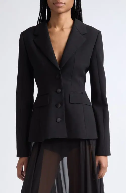 Dolce & Gabbana Double Crêpe Virgin Wool Jacket - Black