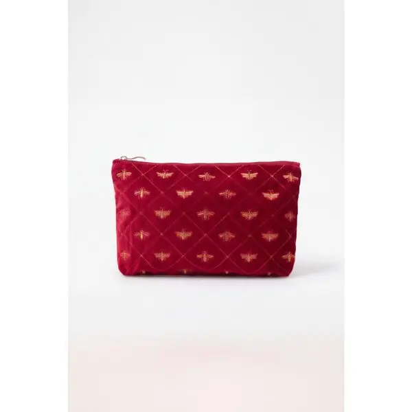 ELIZABETH SCARLETT Bee Trellis Everyday Pouch - Rouge