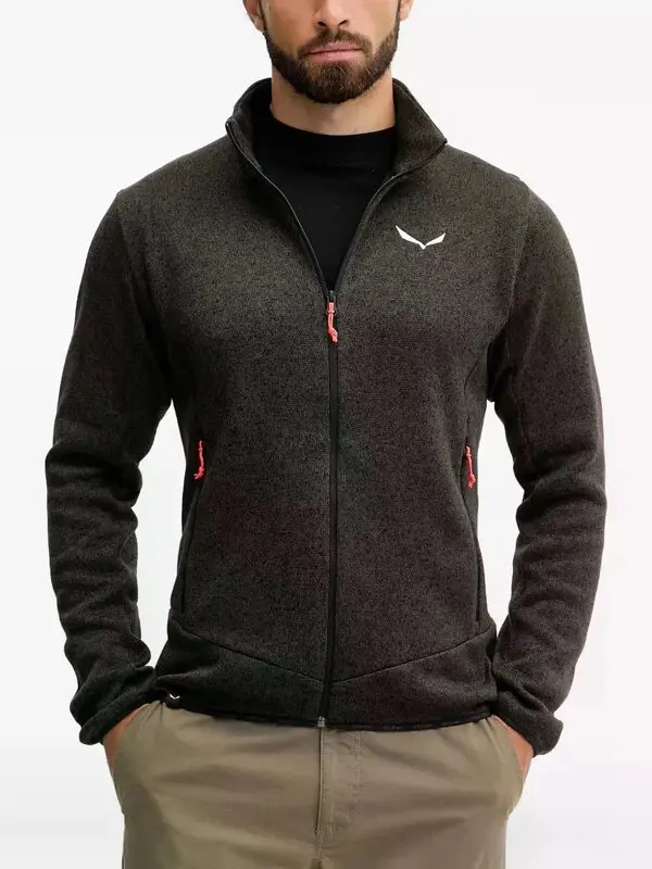 SALEWA Logo-print Zip-up Sweater - Grey