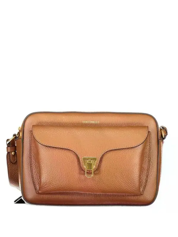 COCCINELLE Small Beat Grained Leather Cross Body Bag - Brown