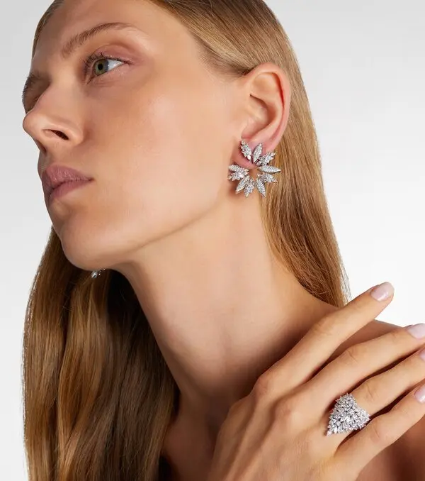 Yeprem Y-couture 18kt White Gold Earrings With Diamonds