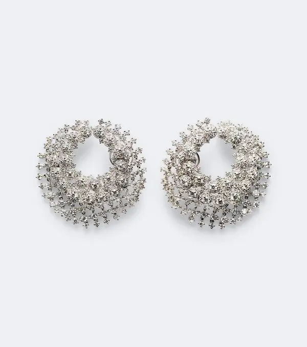 Yeprem Y-couture 18kt White Gold Earrings With Diamonds - Silver