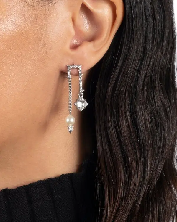Alexis Bittar Spiked Pavã© Pearl Drop Earring