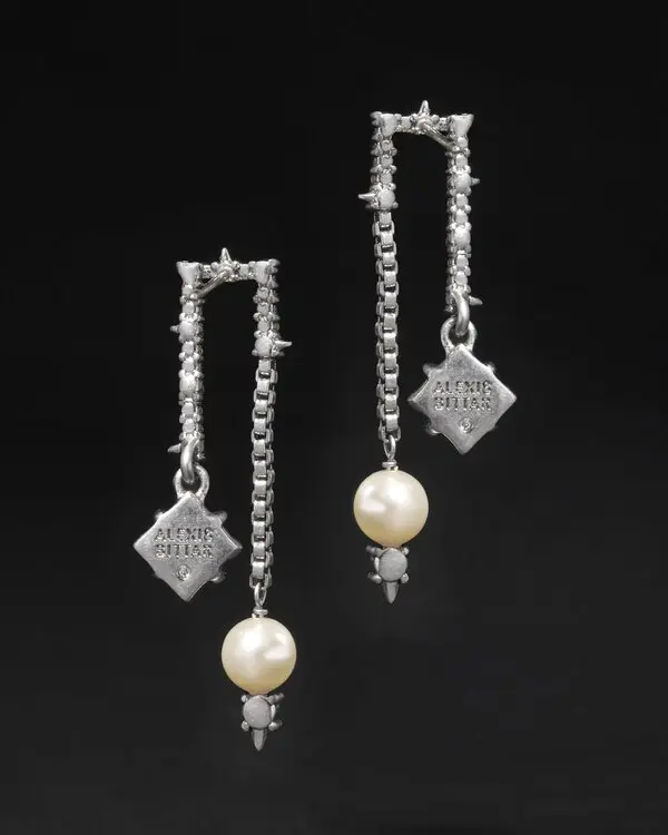 Alexis Bittar Spiked Pavã© Pearl Drop Earring