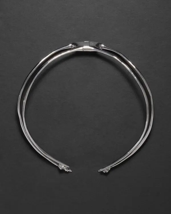 Alexis Bittar Futurist Hinge Collar Necklace - Silver