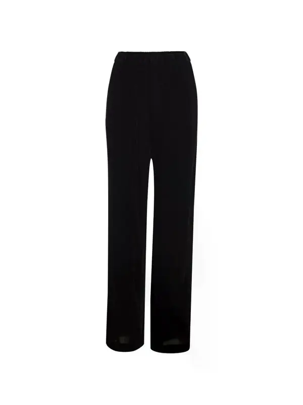 Max Mara Velvet Palazzo Trousers - Black