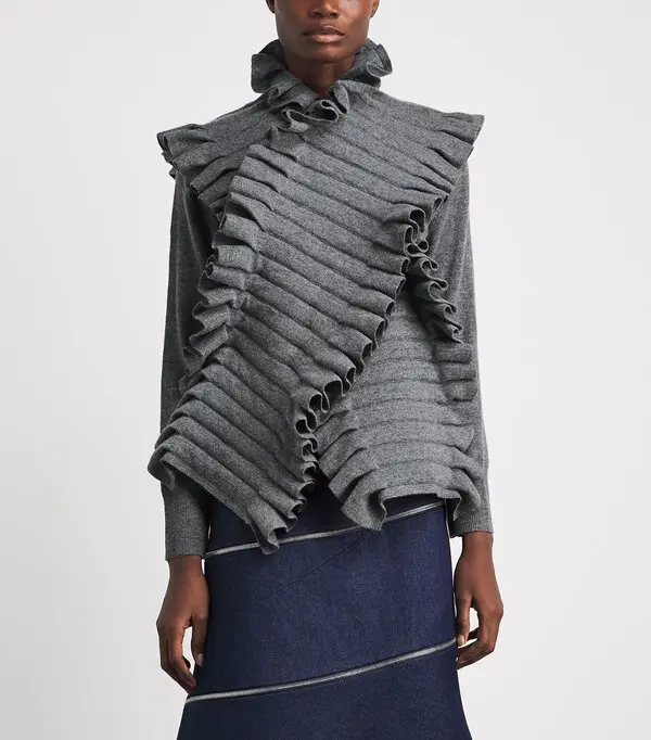A.W.A.K.E. Mode Merino Wool-cashmere Pleated Sweater