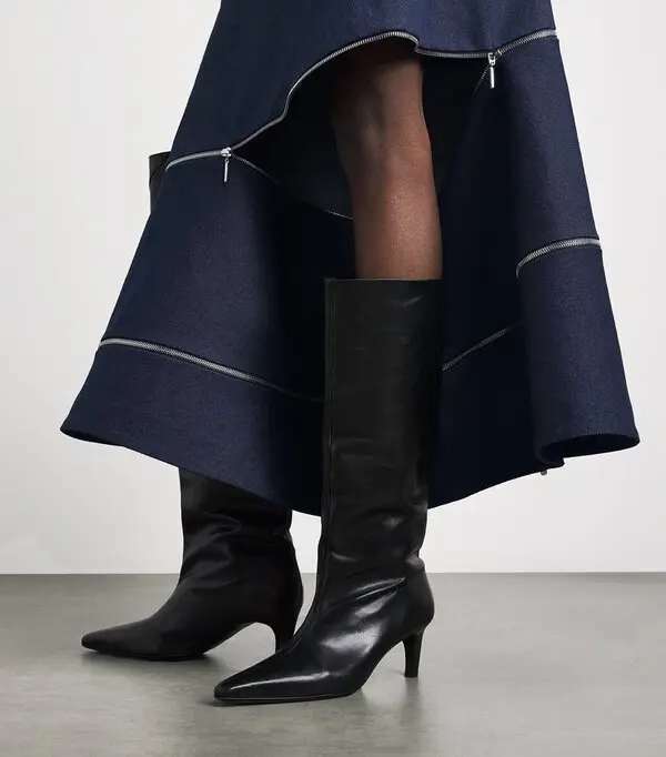 A.W.A.K.E. Mode Zipped Denim Skirt