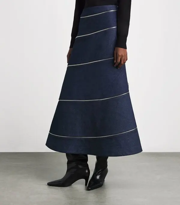 A.W.A.K.E. Mode Zipped Denim Skirt