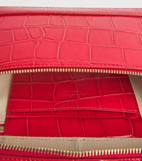 Jacquemus Leather Croc-embossed Le Petit Vanity Bag Top-handle Bag