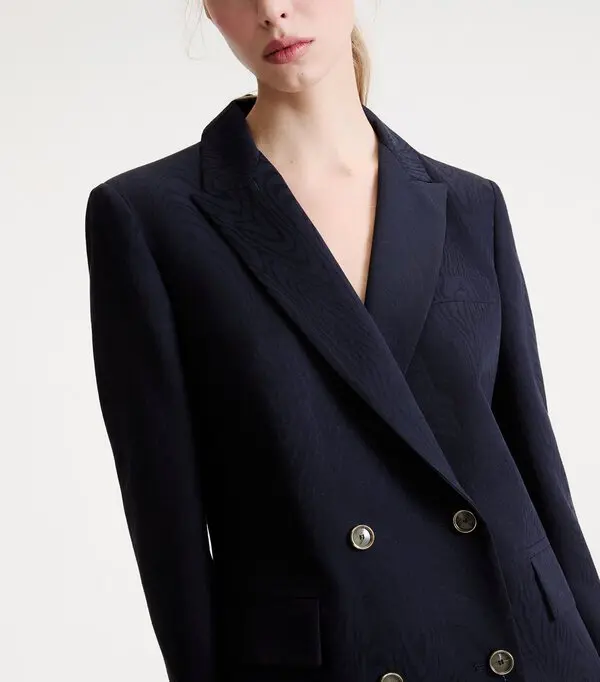 Marella Jacquard Double-breasted Blazer